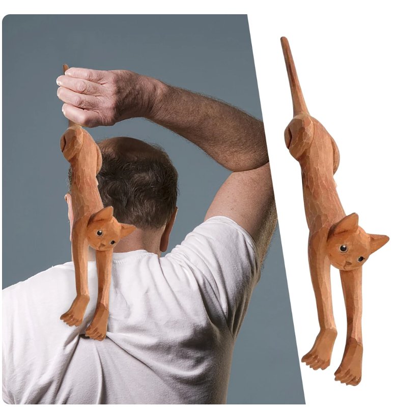 Wooden Cat Back Scratcher