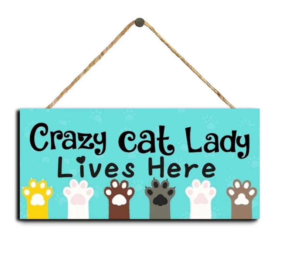 Wooden Cat Plaques - Furbaby Friend Gifts